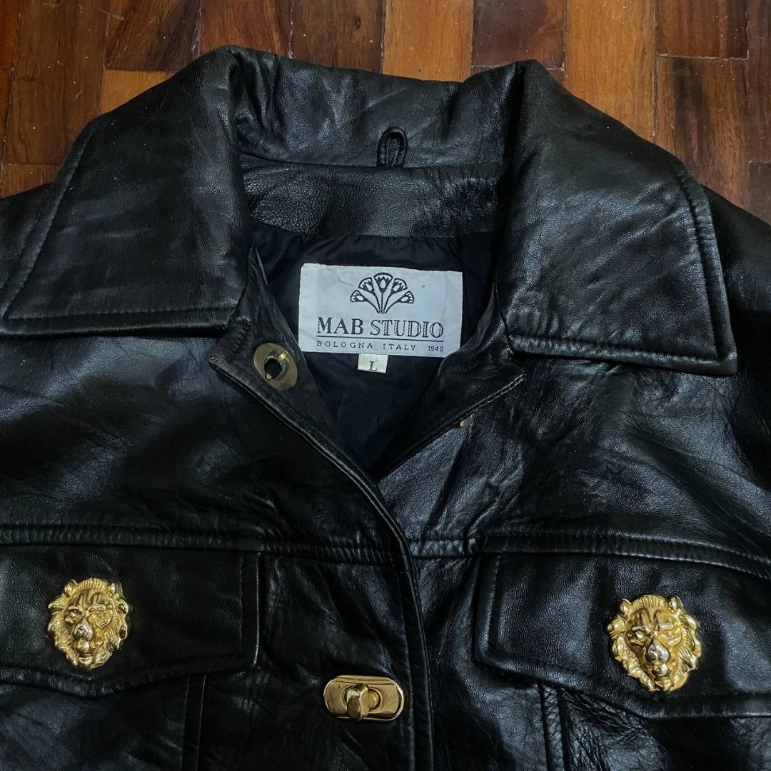 Vintage Mab Studio Lambskin Leather Jacket, Men's Fashion, Coats ...