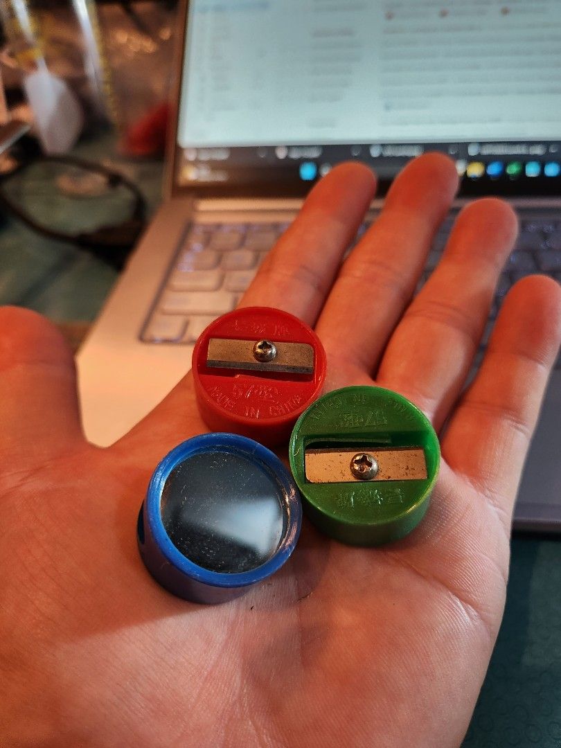 Vintage Round Circle Mirror Sharpener, Hobbies & Toys, Stationery ...