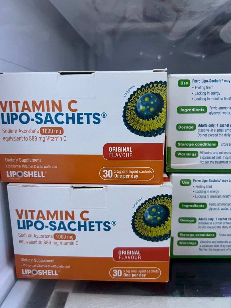 Vitamin C Lipo Sachets, Health & Nutrition, Health Supplements, Vitamins & Supplements on Carousell