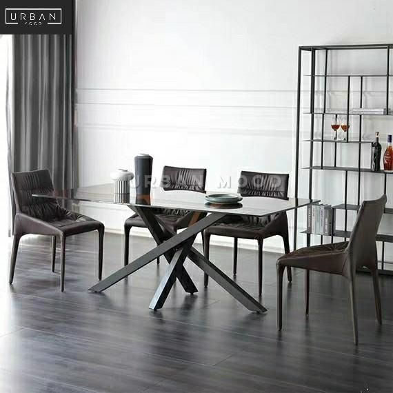 VITRO Modern Glass Dining Table & Chairs, Furniture & Home Living ...