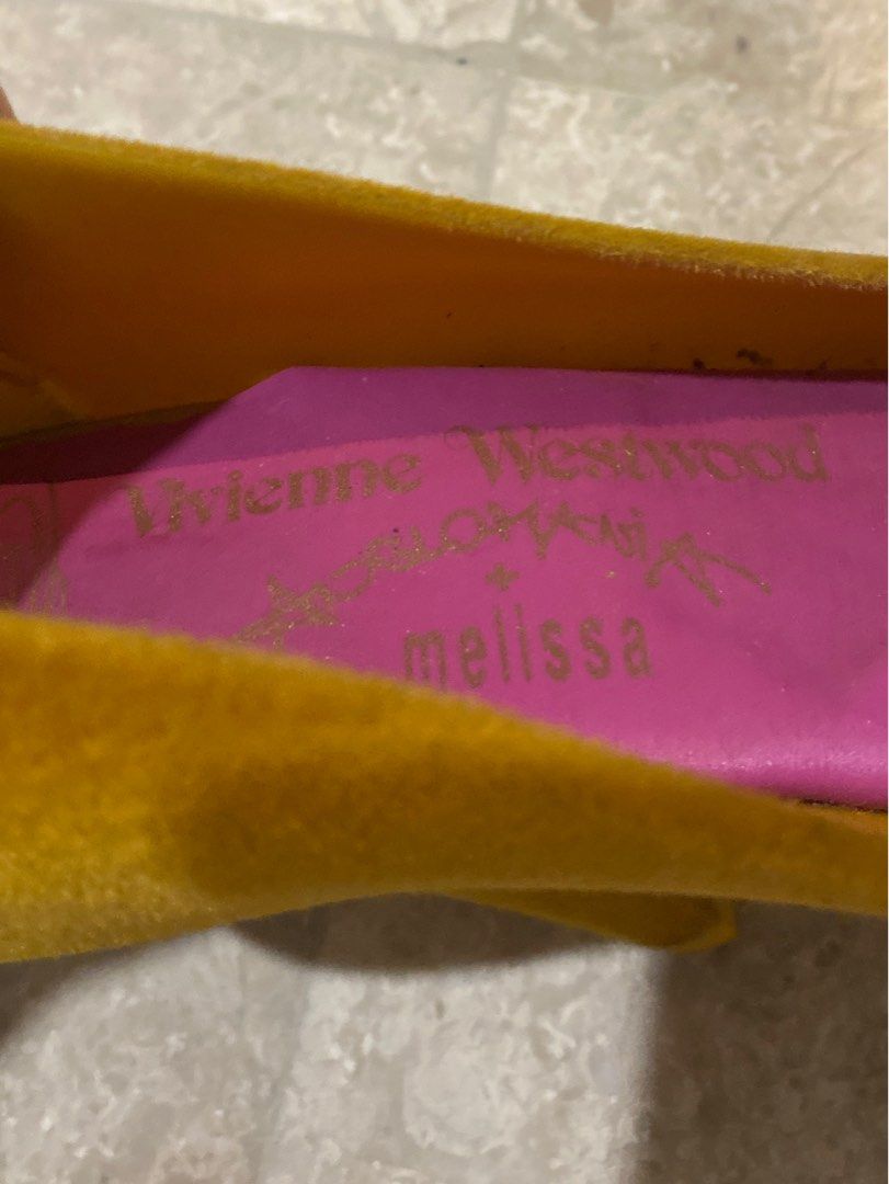 Vivienne Westwood Melissa Collab Yellow Heels, Women's Fashion ...