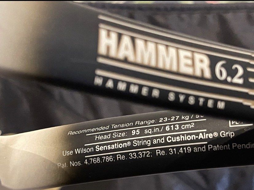 Wilson Hammer 6.2 Tennis Racket, Sports Equipment, Sports & Games ...