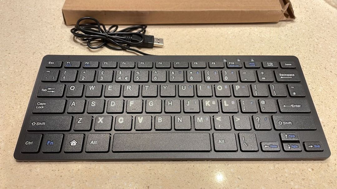 3026) GMYLE COMPACT WIRED USB MINI KEYBOARD FOR PC (CHARCOAL BLACK ...