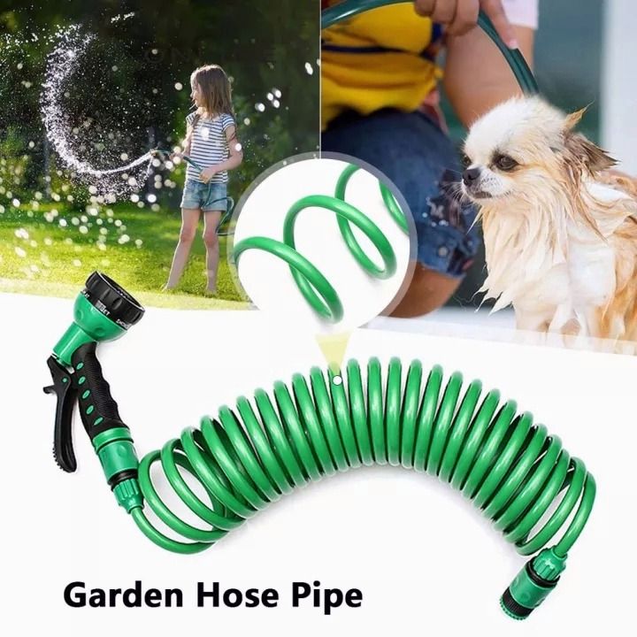 30M Retractable Coil W/ Spray Gun Magic Flexible Plant Watering Garden ...