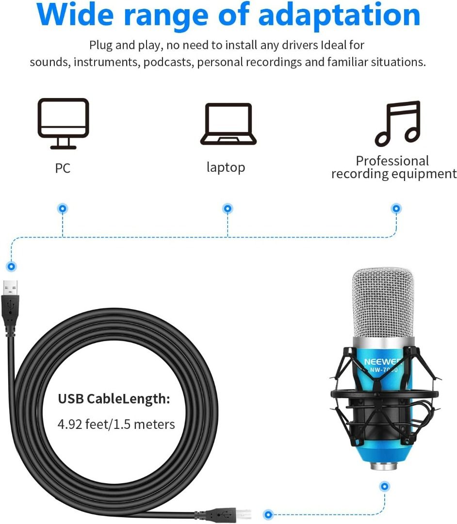 [4039] Neewer NW-7000 USB Professional Studio Condenser Microphone and ...