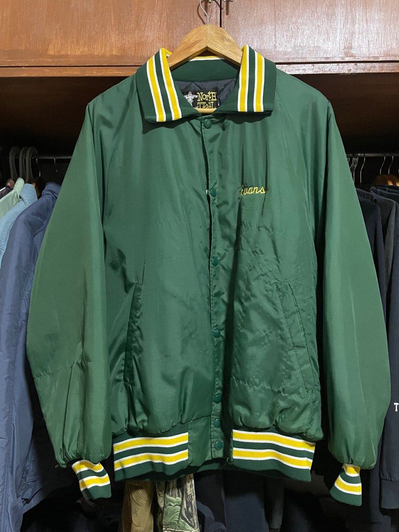 90s Florence Bobcats Nylon Varsity Vintage Jacket on Carousell