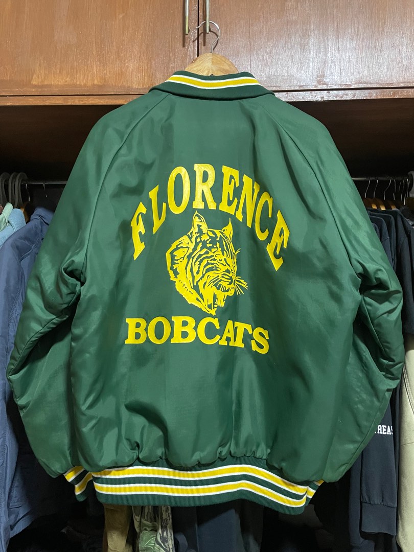 90s Florence Bobcats Nylon Varsity Vintage Jacket on Carousell