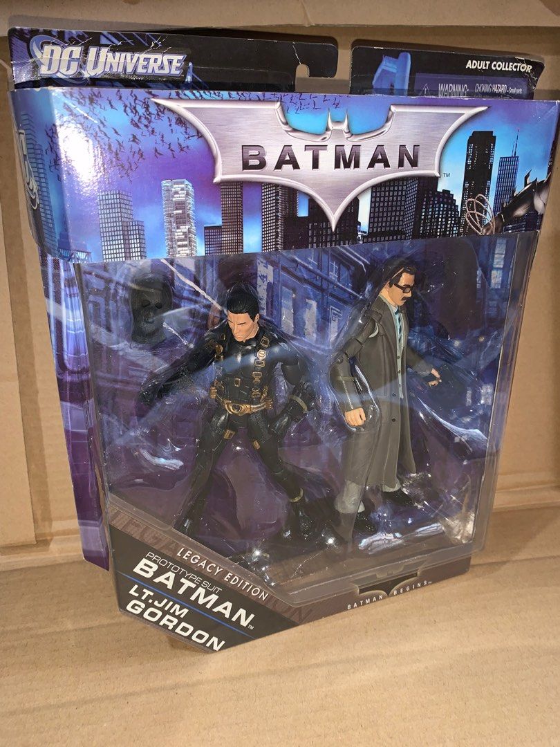 全新未開 Batman Prototype Suit & LT. Jim Gordon 2-pack Mattel 2011 Warner ...