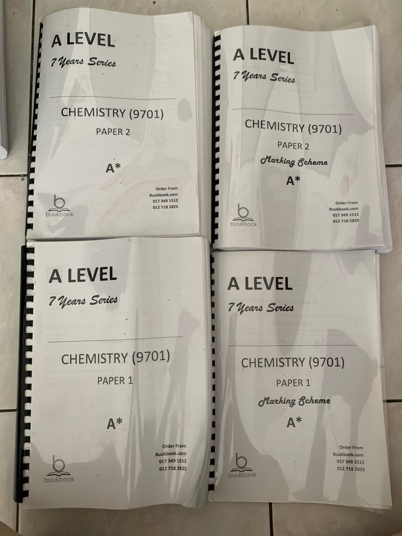 A Level Chemistry (9701) Paper 1 and Paper 2 Past Year Papers, Hobbies & Toys, Books & Magazines ...