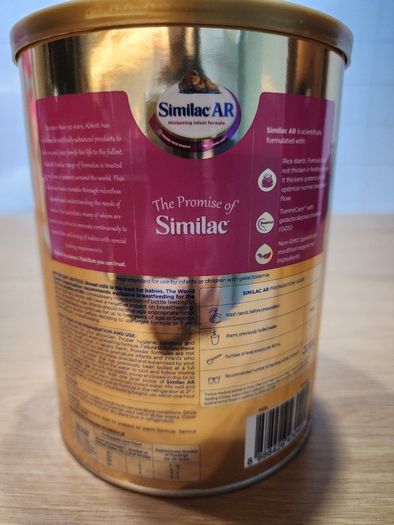 Abbott Similac AR Milk Formula Stage 1, Babies & Kids, Nursing ...