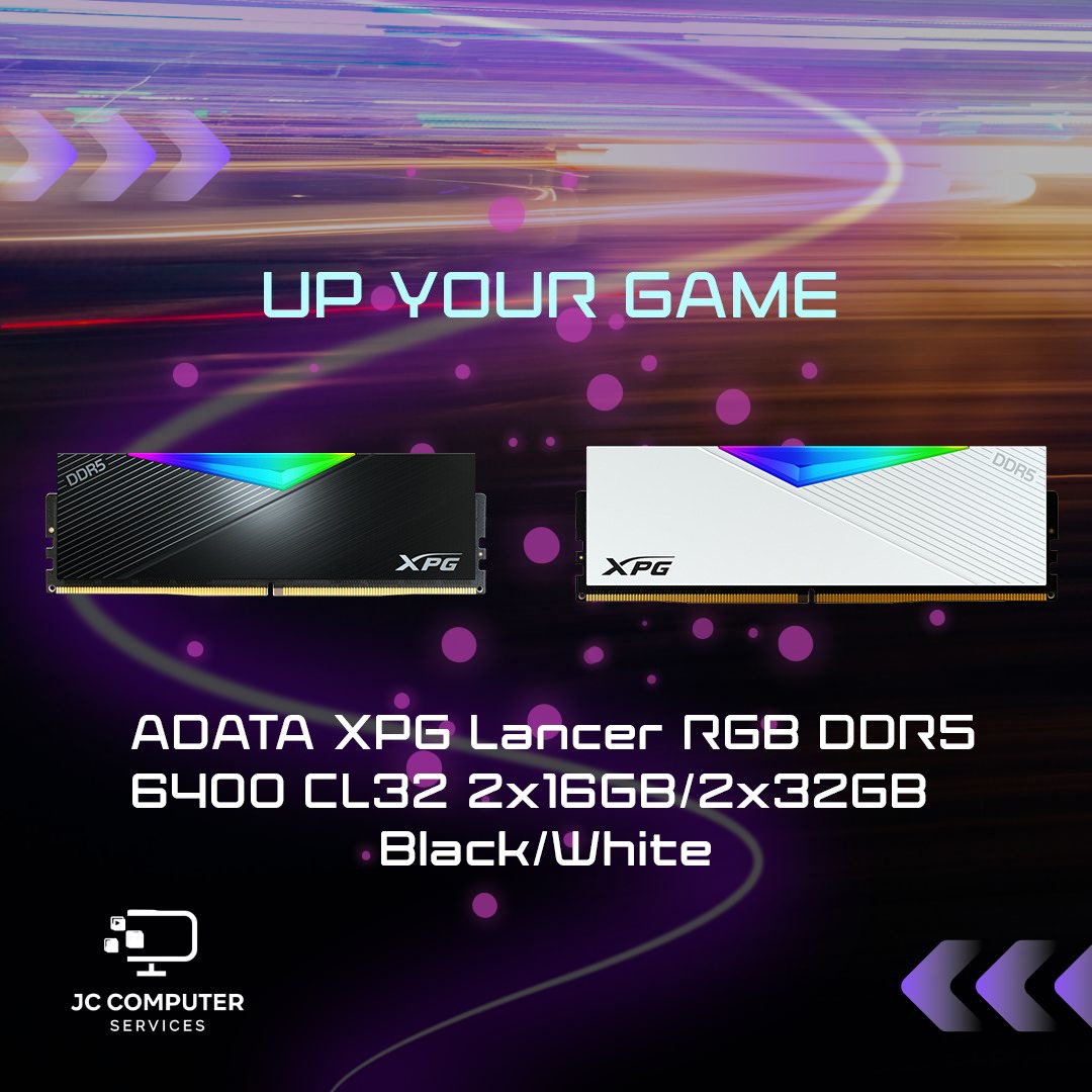 ADATA XPG Lancer RGB DDR5 6400 CL32 2x16GB 2x32GB Black White Desktop ...