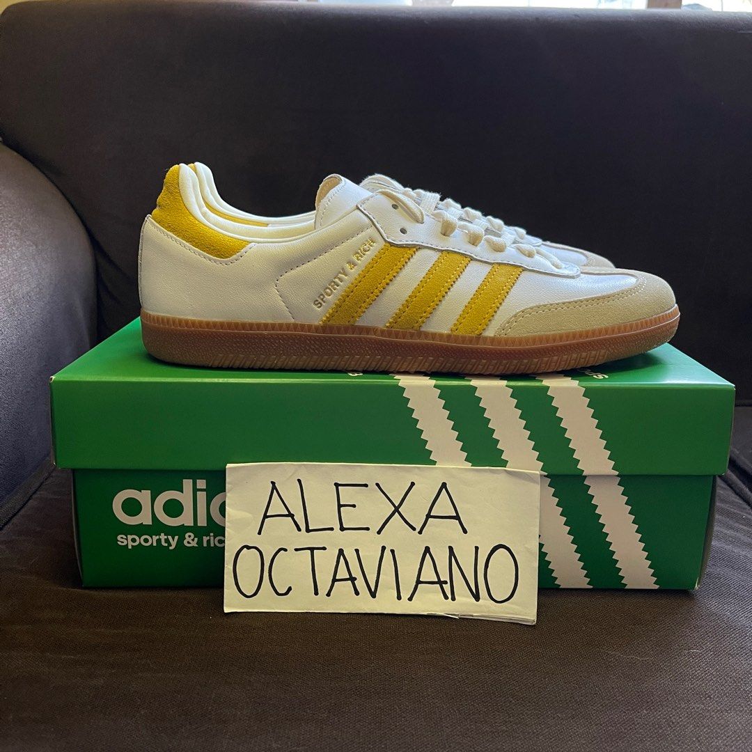 Adidas Samba OG Sporty & Rich Yellow, Men's Fashion, Footwear, Sneakers ...