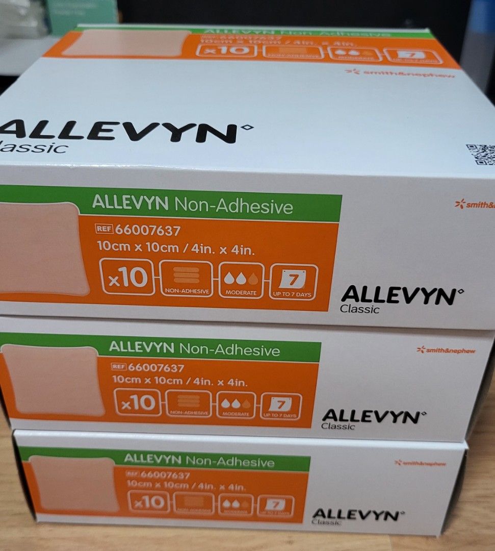 Allevyn Classic 10cm x 10cm 100% AUTHENTIC Plasters ($/piece), Health ...