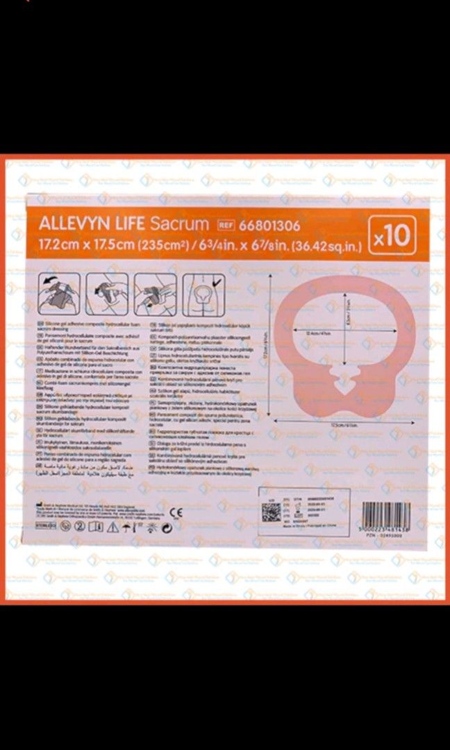 Allevyn Life Sacrum 100% Authentic Plater ($/piece), Health & Nutrition, Medical Supplies ...