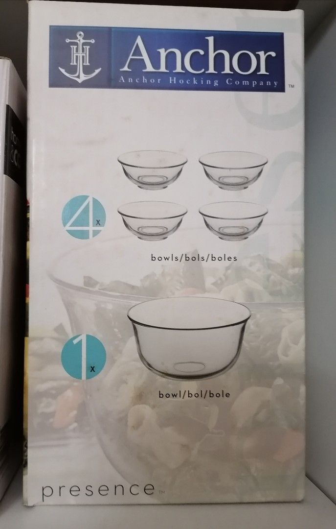 Anchor Hocking Bowl Set, Furniture & Home Living, Kitchenware ...