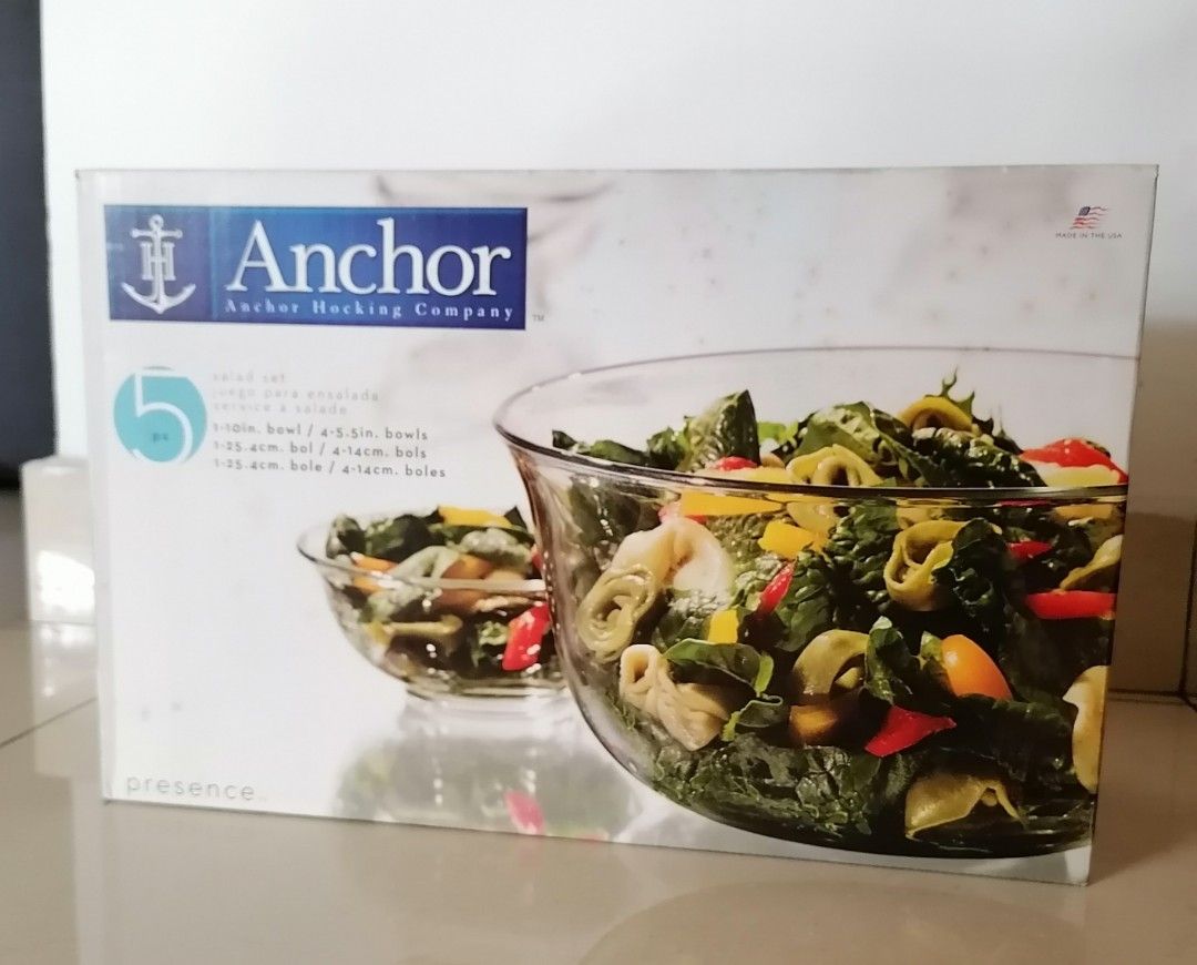 Anchor Hocking Bowl Set, Furniture & Home Living, Kitchenware ...