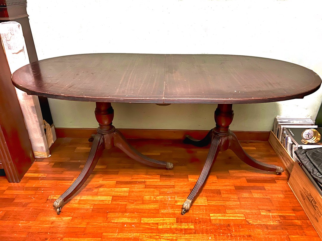 Antique English regency style table, extendable, Furniture & Home ...