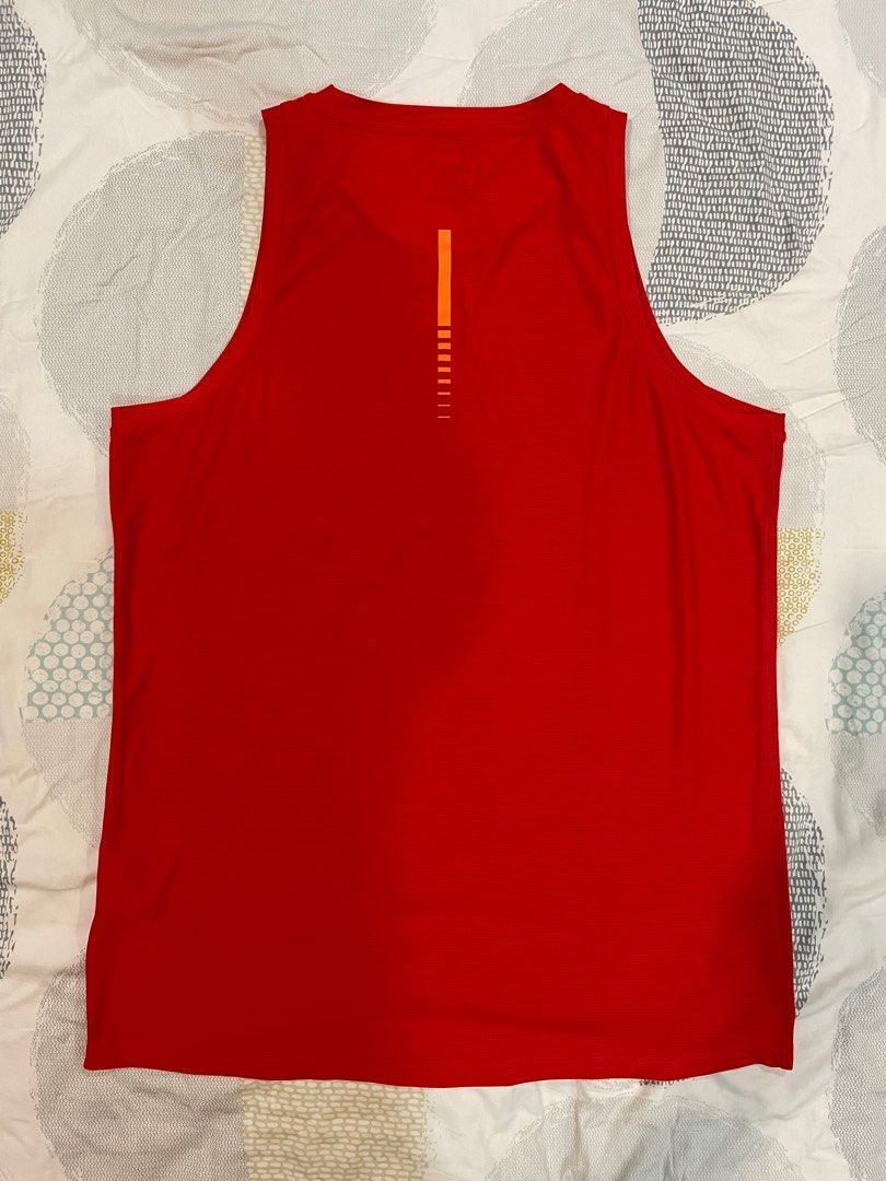 Asics Orange Dri-fit Singlet, Men's Fashion, Activewear on Carousell