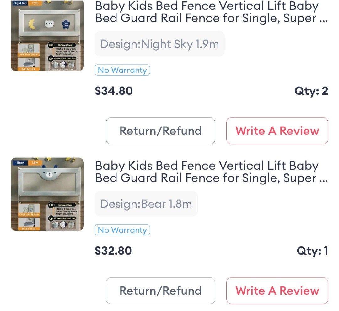 Baby rail fence, Babies & Kids, Baby Monitors on Carousell