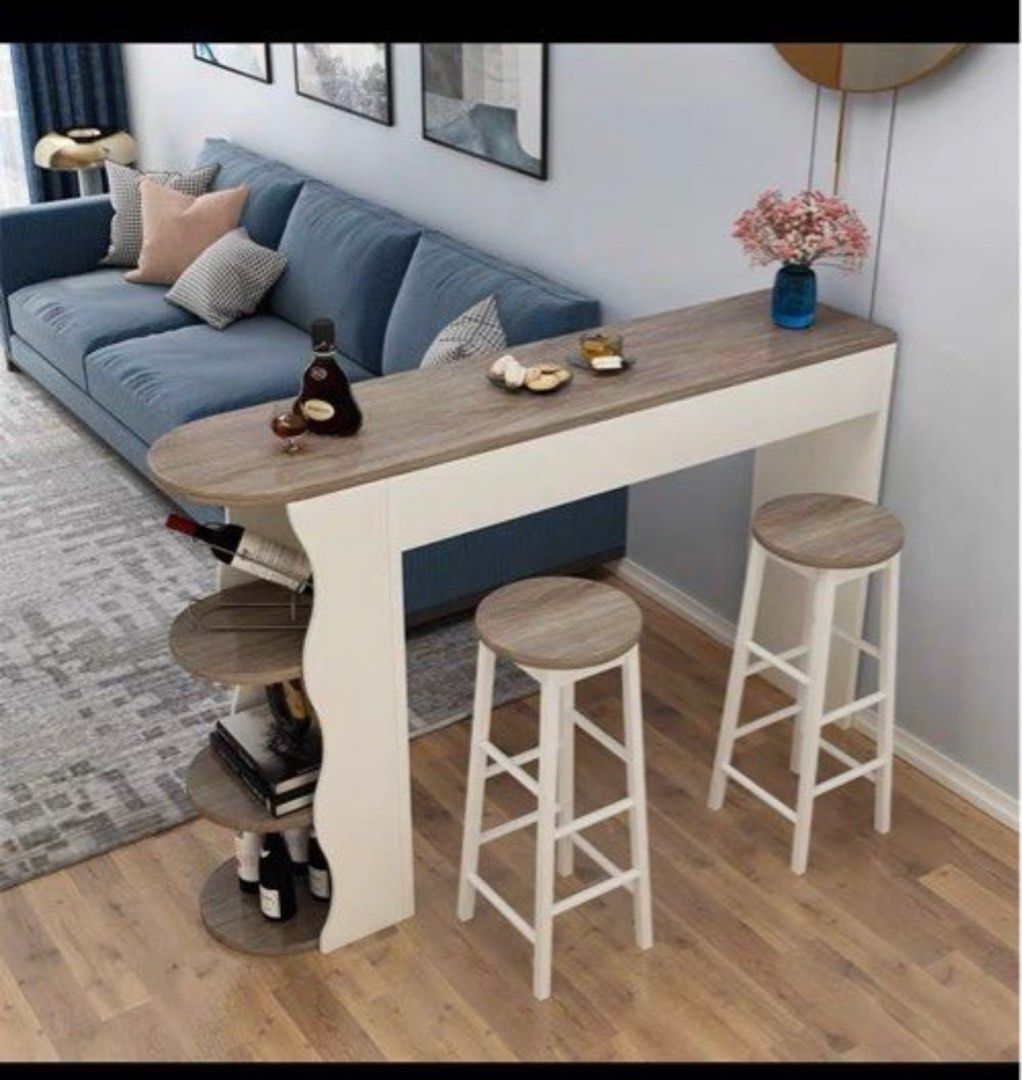 Bar Table Set (Bar Table + 2 high Stools) - unassembled, Furniture ...