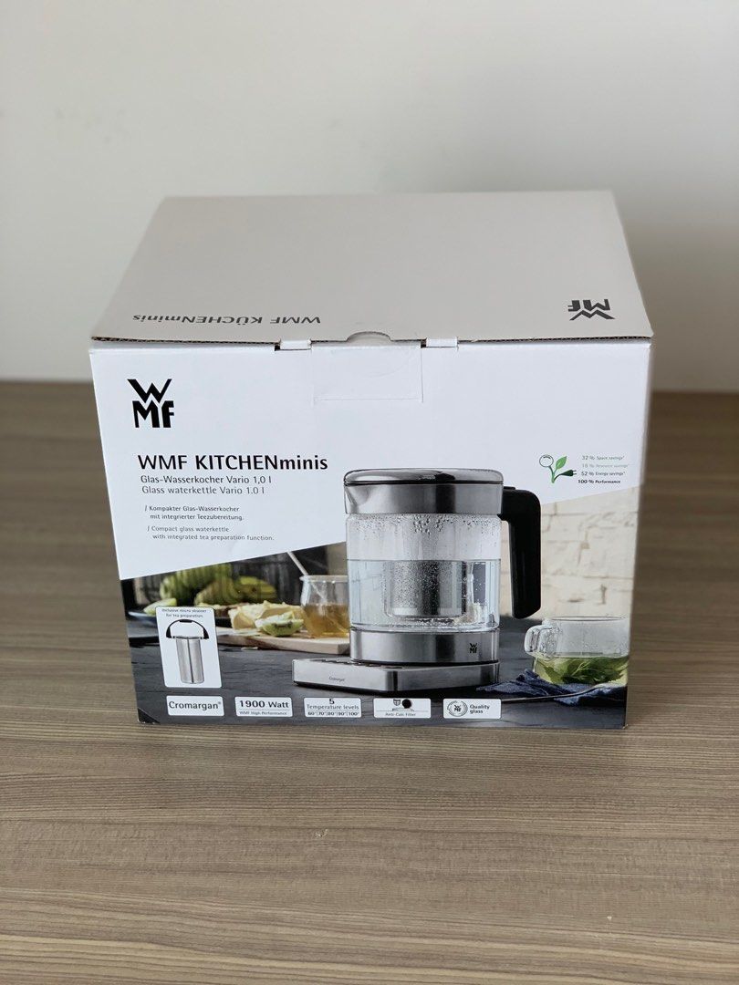 BNIB WMF Kitchnminis Glass water kettle, TV & Home Appliances, Kitchen ...
