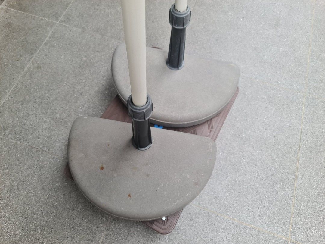 Bramson (Ikea) half Parasol base, Furniture & Home Living, Outdoor ...