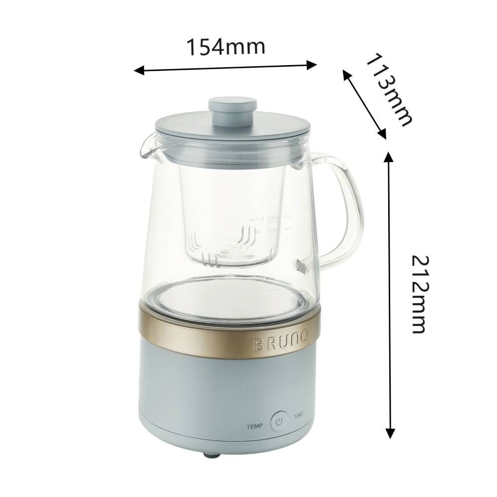 Bruno Compact Kettle 500ml 400W, Blue Grey BOE111-BGY, TV & Home ...