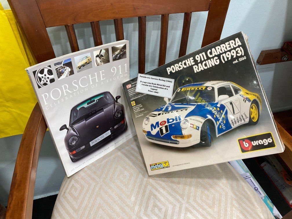 Burago Porsche 911 Metal Model Kit 1:24 scale and Porsche Soft cover book, Hobbies & Toys ...