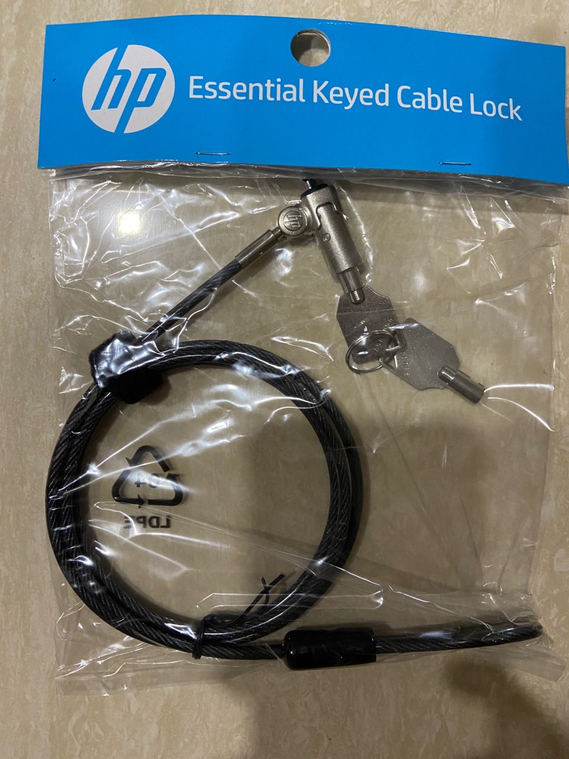 Cable lock for HP Laptop with keys, Computers & Tech, Parts ...