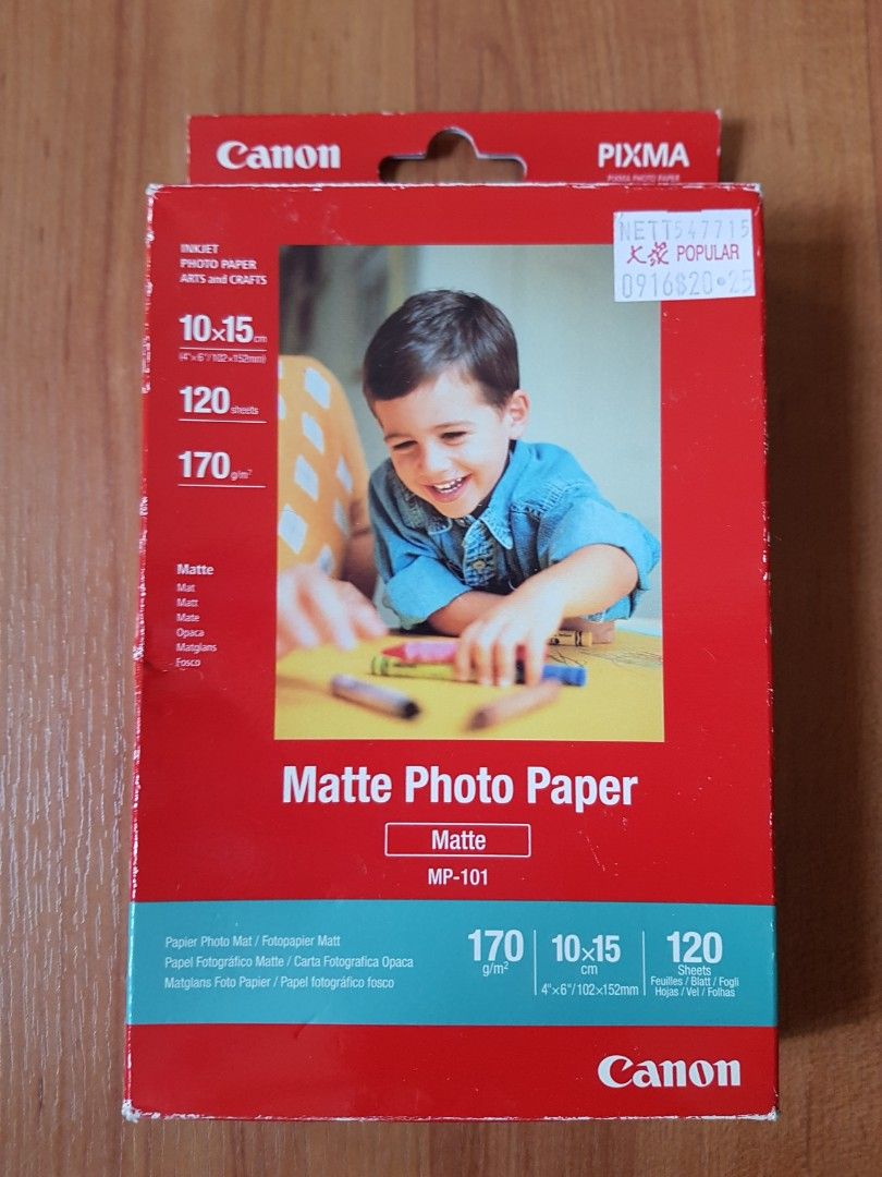 Canon Matte Photo Paper, Photography, Photography Accessories, Other ...