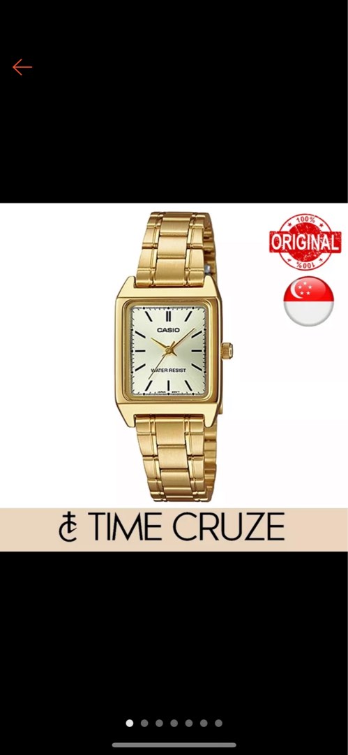 Casio LTP-V007 "Cartier" Style Gold Tone Stainless Steel Women Watch ...