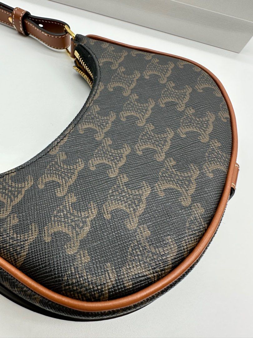 Celine Mini Ava in Triomphe Canvas and Calfskin Tan, Luxury, Bags ...