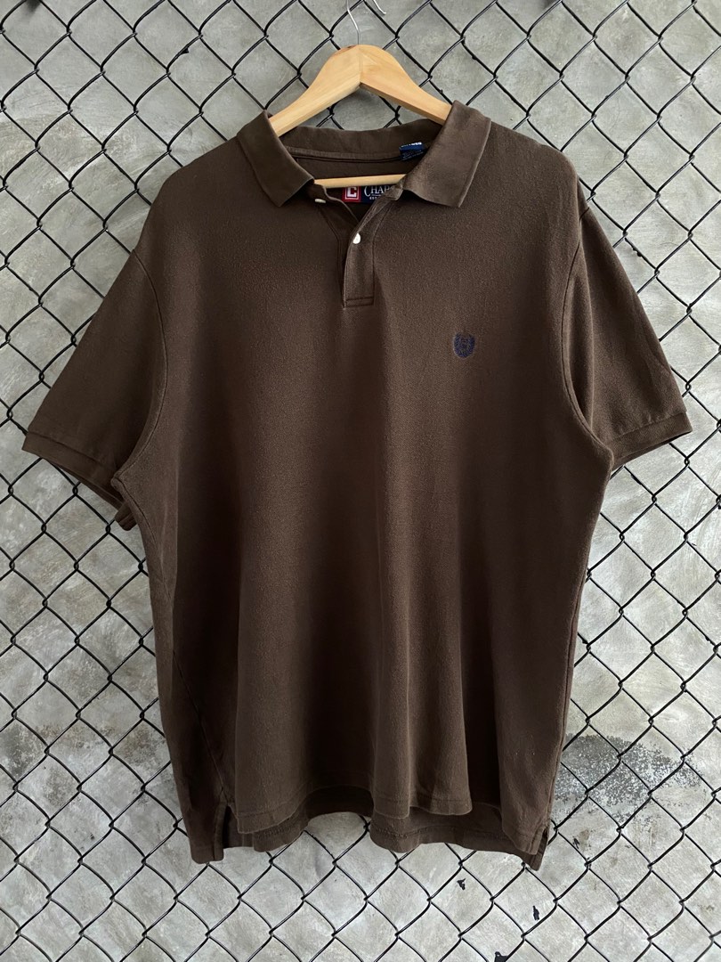 Chaps Chocolate Brown Polo shirt, Men's Fashion, Tops & Sets, Tshirts ...