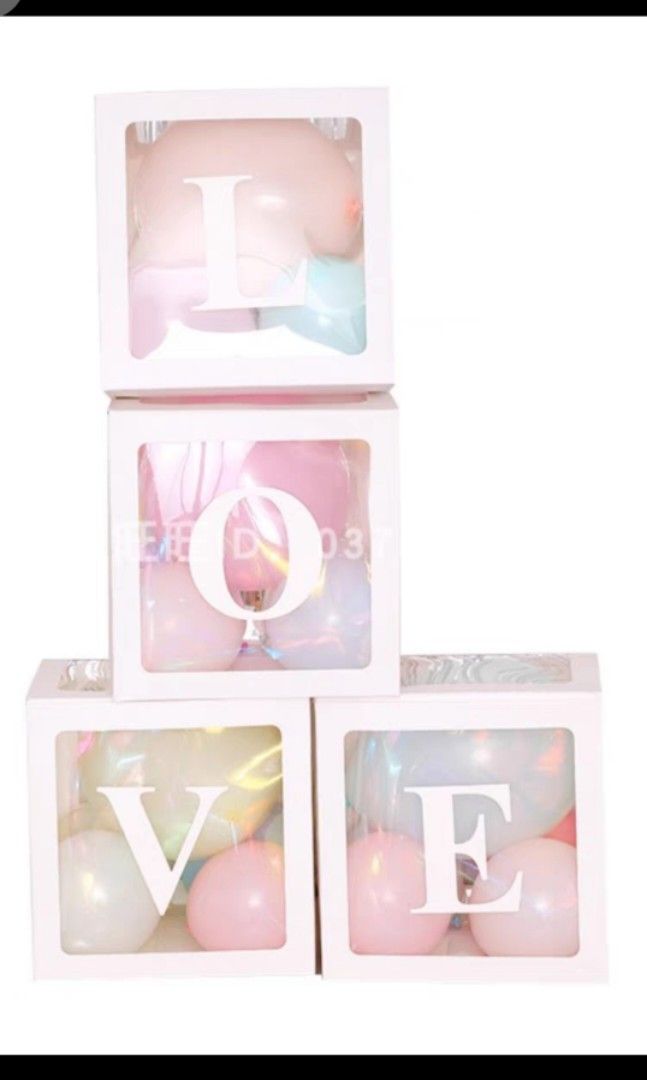 Clear Balloon box cube display, Hobbies & Toys, Stationery & Craft ...