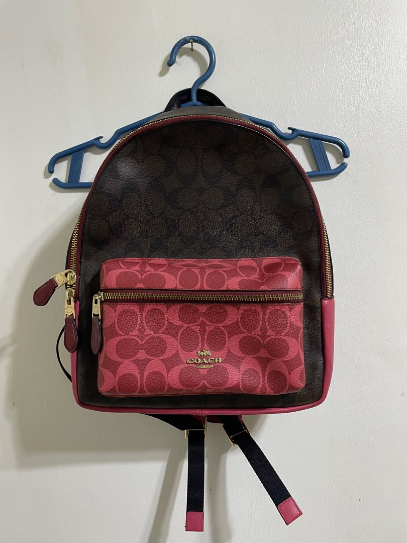 Coach Wine Red Mini Backpack on Carousell