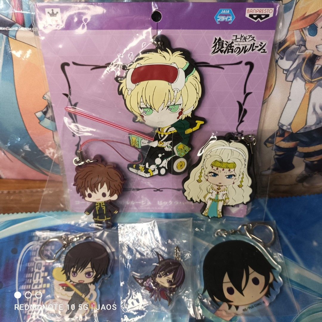 Code Geass Rubber and Acrylic Keychains, Hobbies & Toys, Toys & Games ...