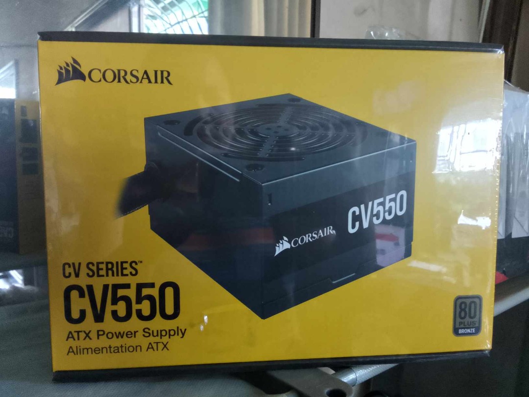 Corsair CV Series, CV550, 550 Watt, 80+ Bronze Certified, Fixed Cable ...