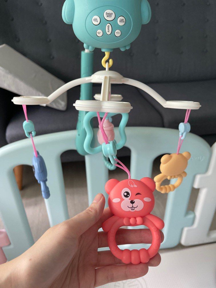 Cot mobile with rattle, Babies & Kids, Infant Playtime on Carousell