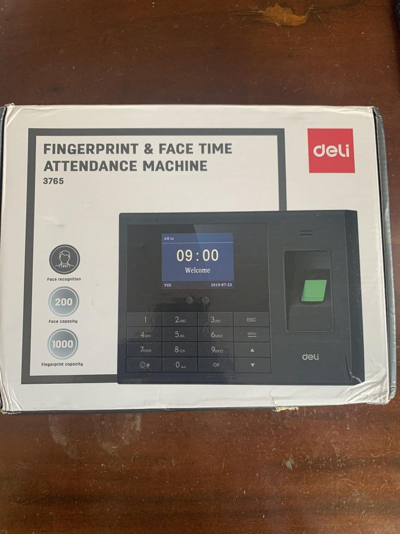 Deli Face Recognition Attendance 2.8'TFT Biometric Scanner Fingerprint ...