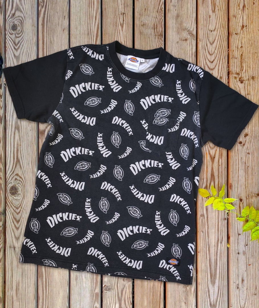 Dickies Full Print Logo Pocket Tees, Men's Fashion, Tops & Sets ...
