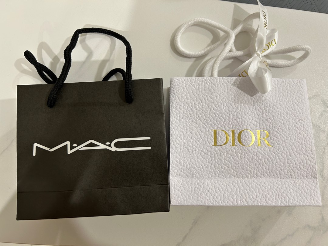 Dior & MAC Paper Bag, Luxury, Accessories on Carousell