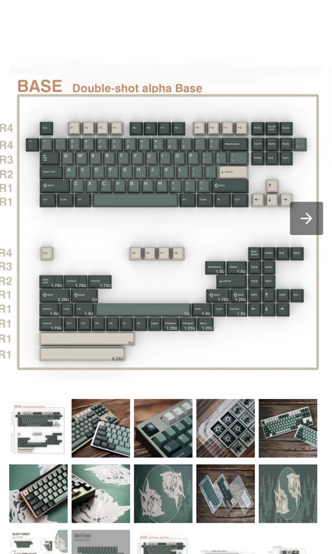 Domikey Silent Forest Keycaps DMK GMK Base + Novelties, Computers ...
