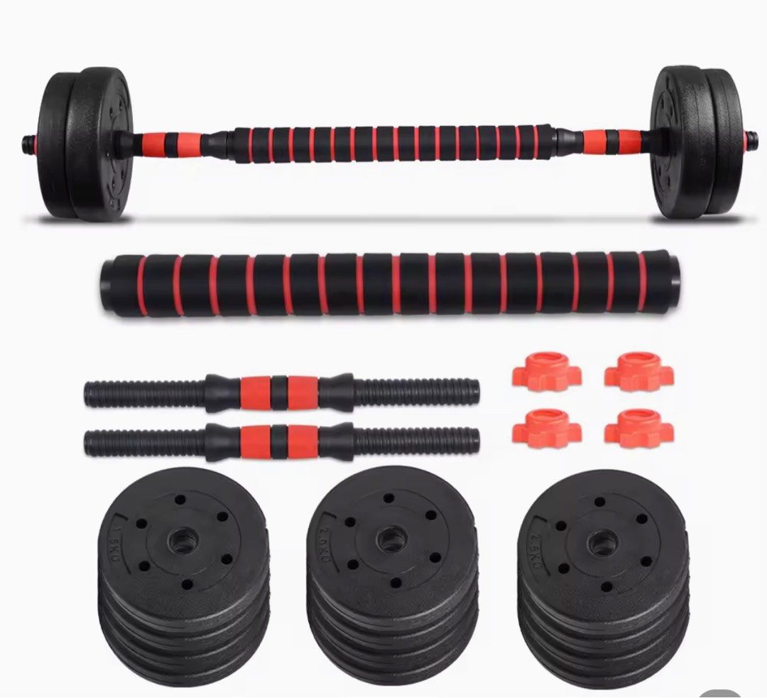 Dumbbell and Barbell Sets for Home Exercise - Weights 20kg, Sports ...