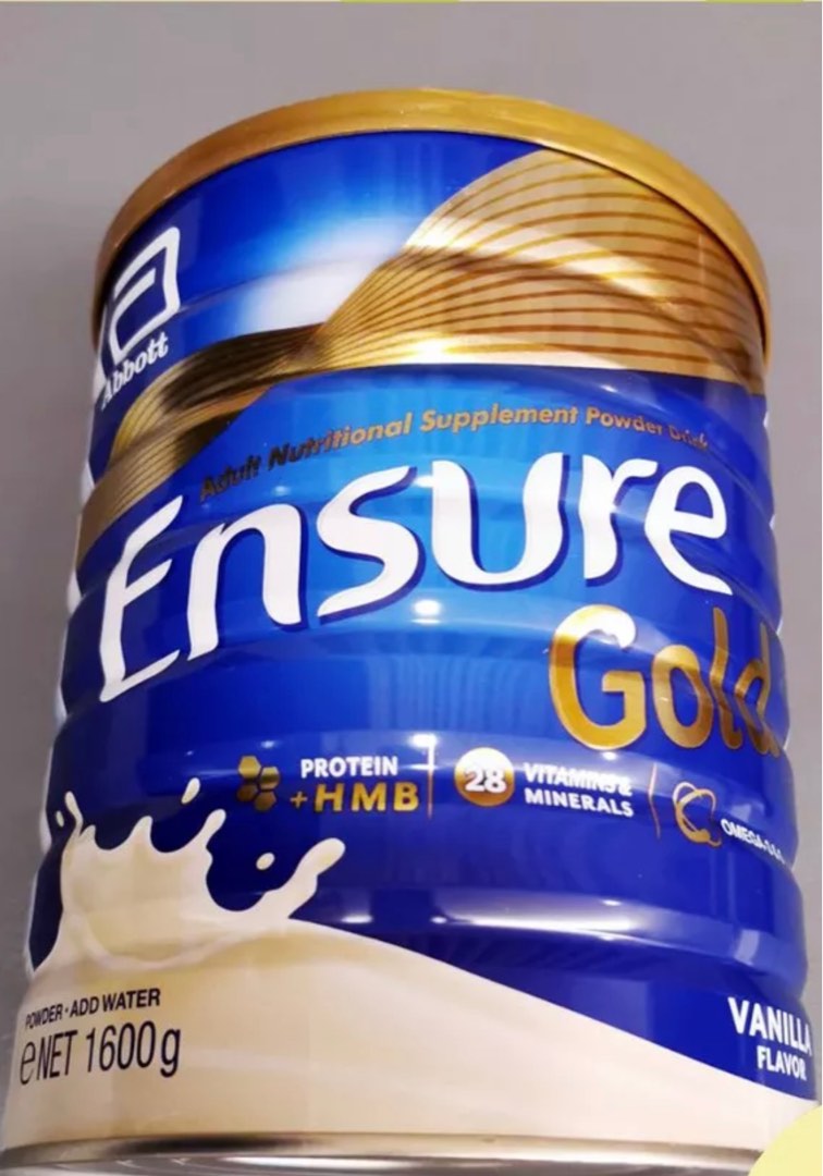 Ensure Gold HMB Vanilla 1600g - Adult Supplement Ensure 1.6kg - EXP: JUL 2024 -, Health ...