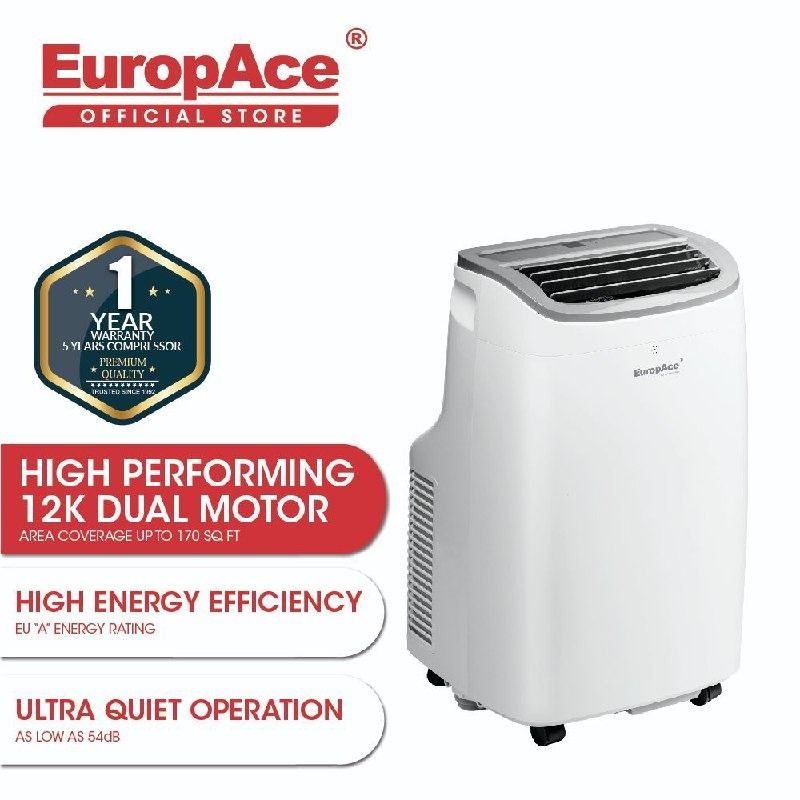 EuropAce 3-in-1 Portable Aircon - 12k BTU EPAC 12T3B, TV & Home ...