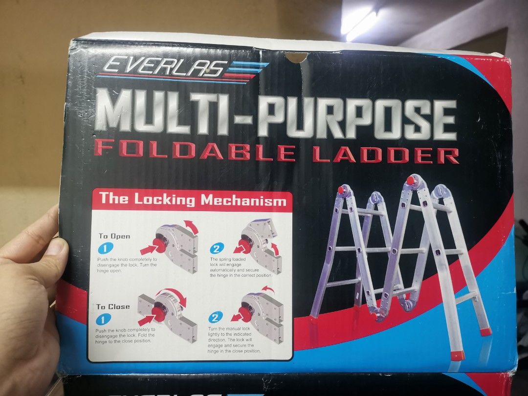 Everlas YMPRH16 Foldable Ladder, Furniture & Home Living, Home ...