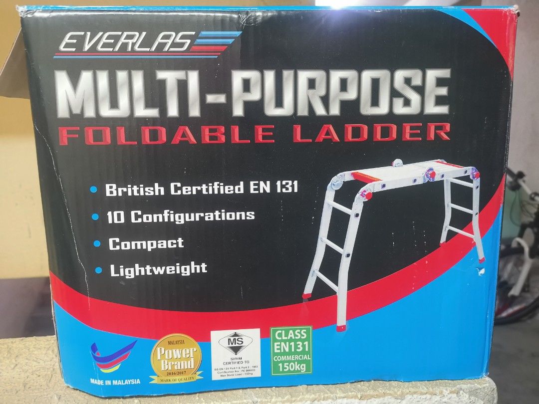 Everlas YMPRH16 Foldable Ladder, Furniture & Home Living, Home ...