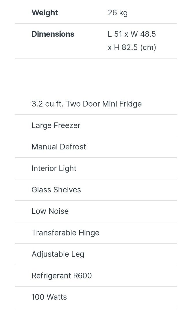 EZY ES-88F 3.2cu.ft. Two Door Ref on Carousell