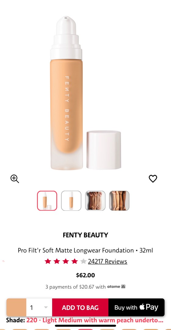 Fenty Beauty Pro Filtr, Beauty & Personal Care, Face, Makeup on Carousell