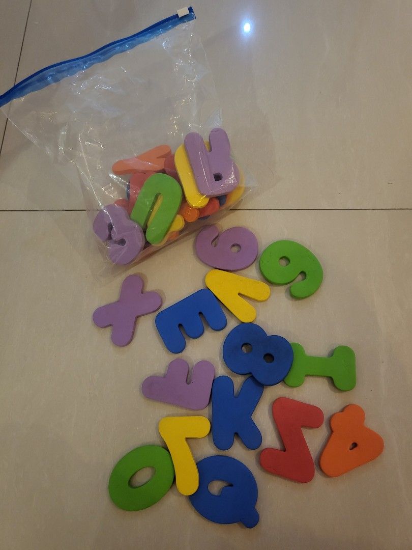 foam bath letters and numbers, Babies & Kids, Bathing & Changing ...